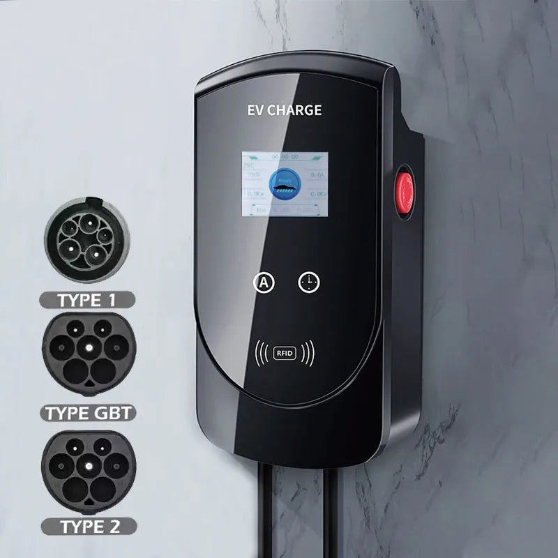 Fisher 12kw 50A SAE J1772 Fast Ev Charger Electric Car EV Charging Sta ...